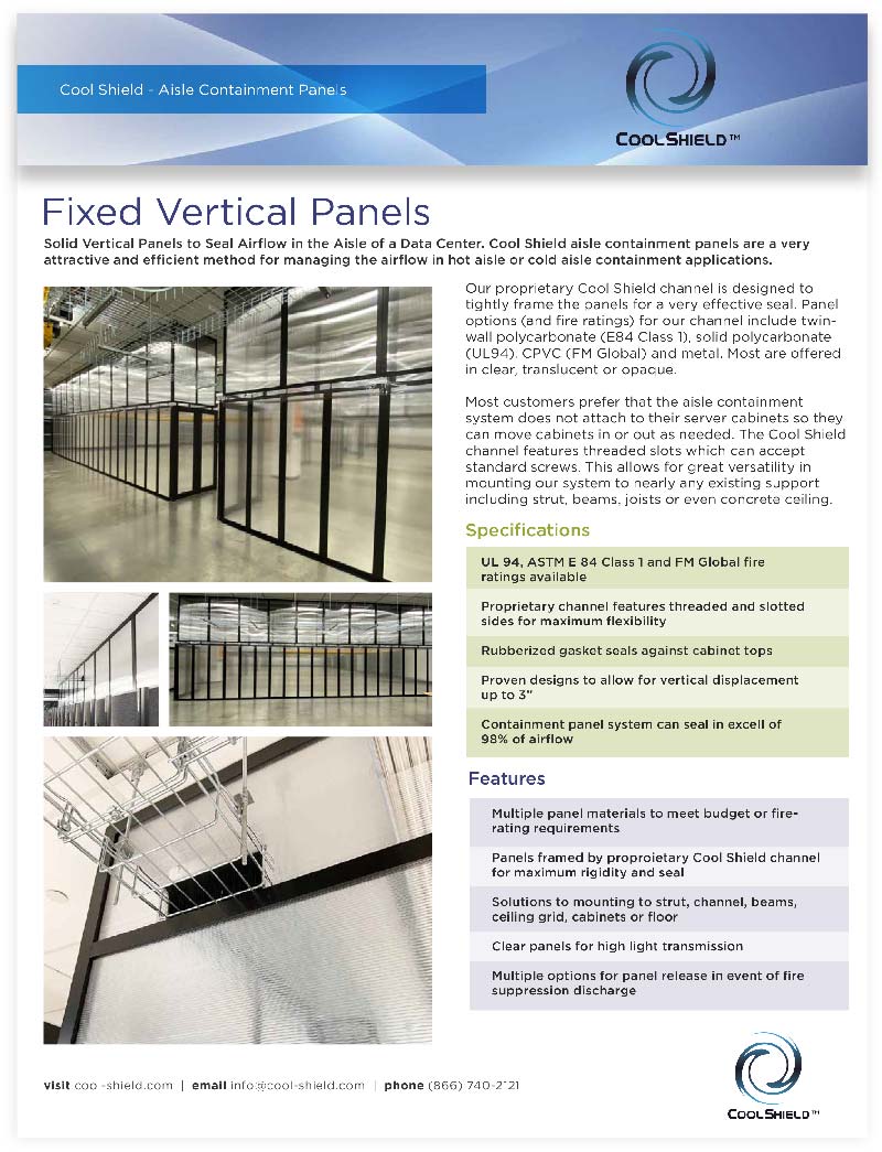 Company Catalog - Cool Shield - Aisle Containment Systems
